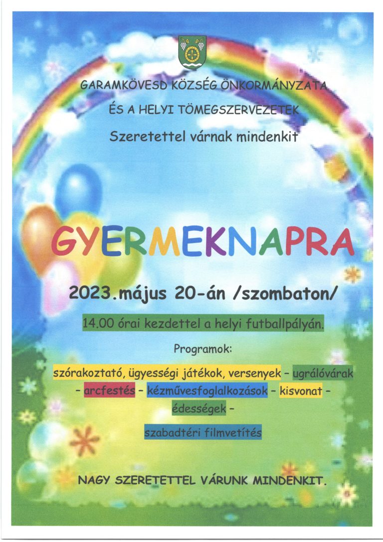 GYERMEKNAP 2023 – Kamenica Nad Hronom | Garamkövesd község